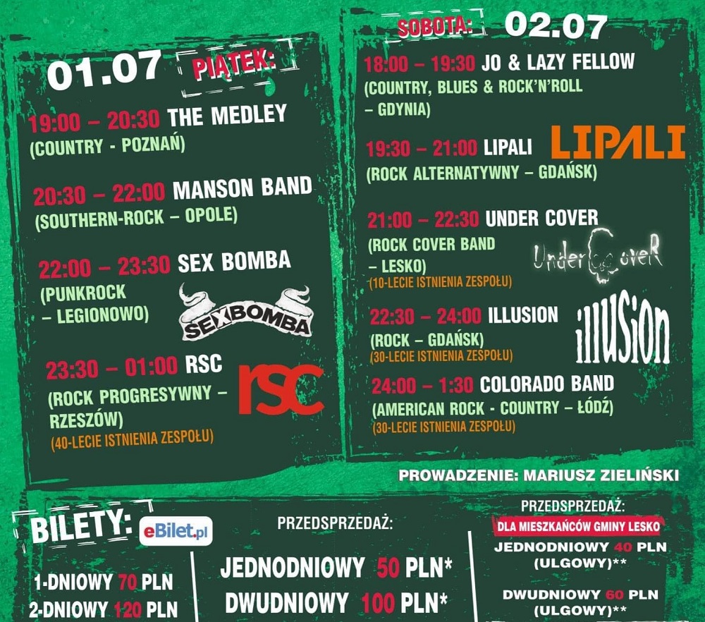 Country & Rock Festival Lesko Bilety festiwal - eBilet.pl